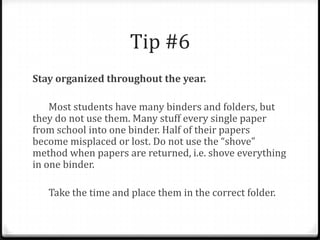 Study Tips Top 10 | PPTX