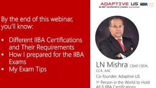 Study tips you need for your iiba certification exam | PPTX