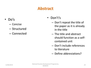 Study title, abstract, key words | PPTX