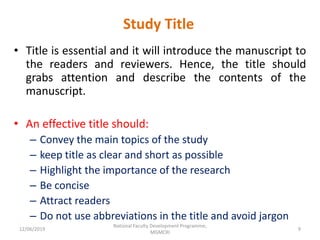 Study title, abstract, key words | PPTX