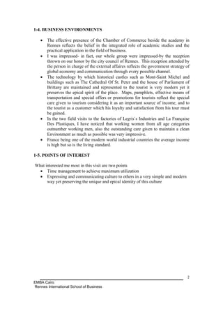 Study tour report | PDF