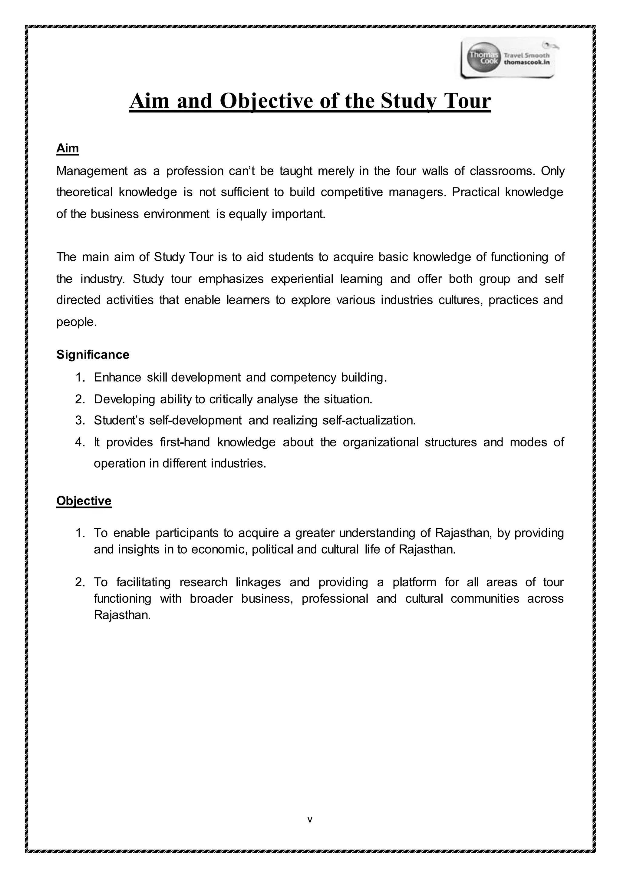 Study tour report | DOCX