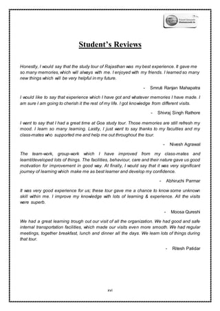 Study tour report | DOCX