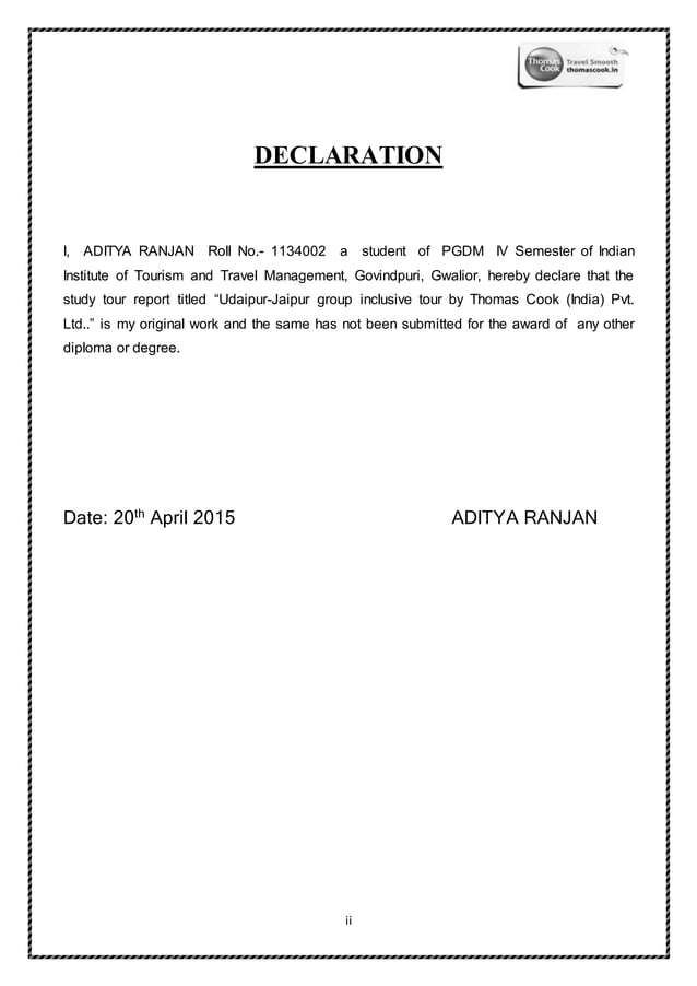 Study tour report | DOCX