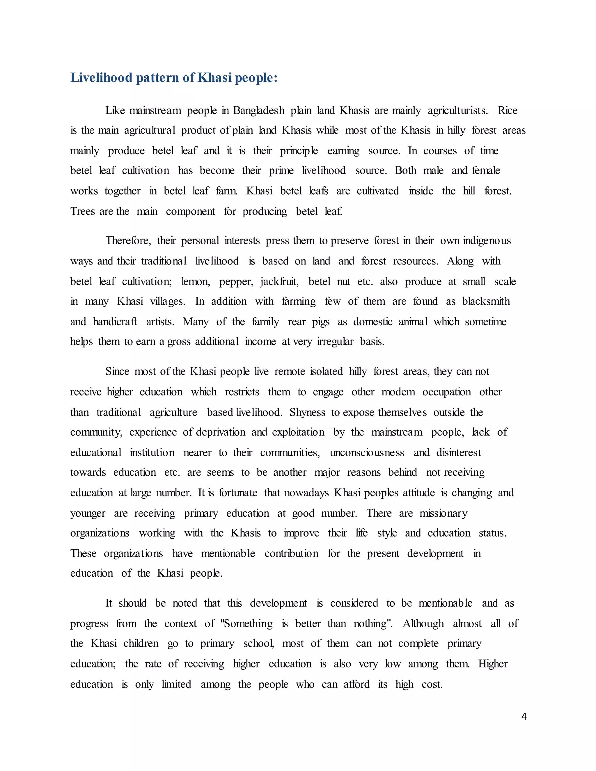 Livelihood pattern of ethnic community in Sylhet, Bangladesh | DOCX