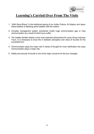 Study tour report_rajasthan | PDF