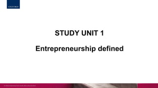 Study unit 1 - Entrepreneurship defined (2).pdf