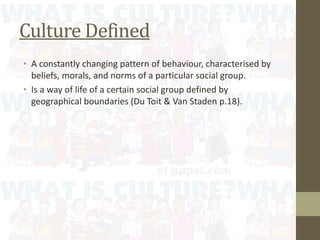 Study unit 3 culture | PPTX