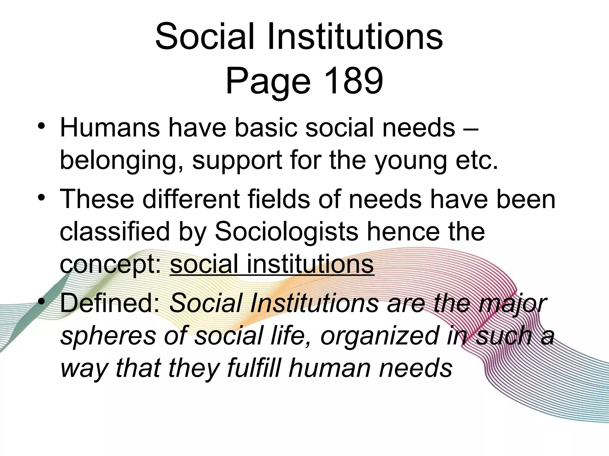 social institutions | PPT