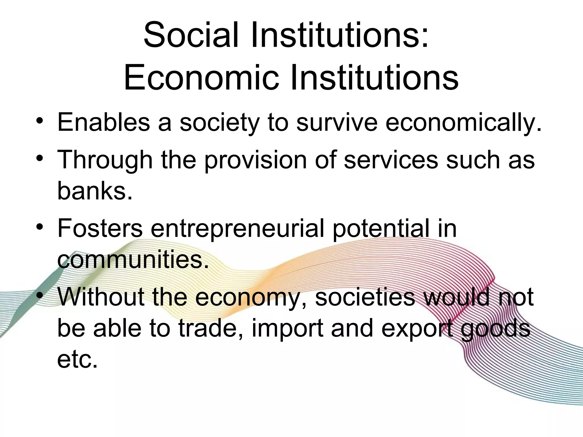 social institutions | PPT
