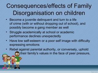Study unitb 12.1 family disorganisation | PPT