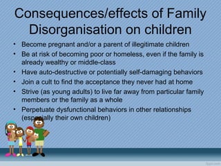 Study unitb 12.1 family disorganisation | PPT