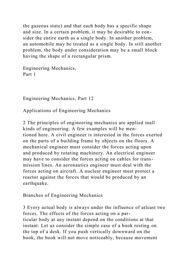 Study UnitEngineeringMechanics, Part 1ByAndrew Pyt.docx