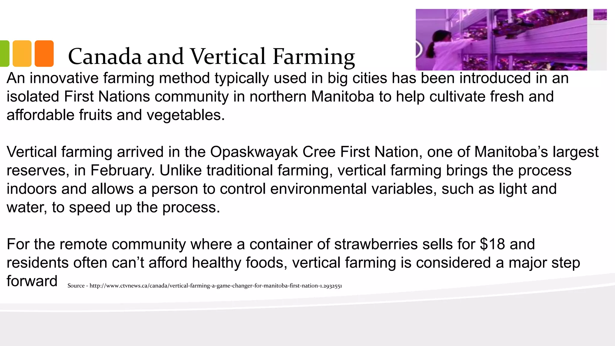 Study – Vertical farming - November 2017 | PPTX