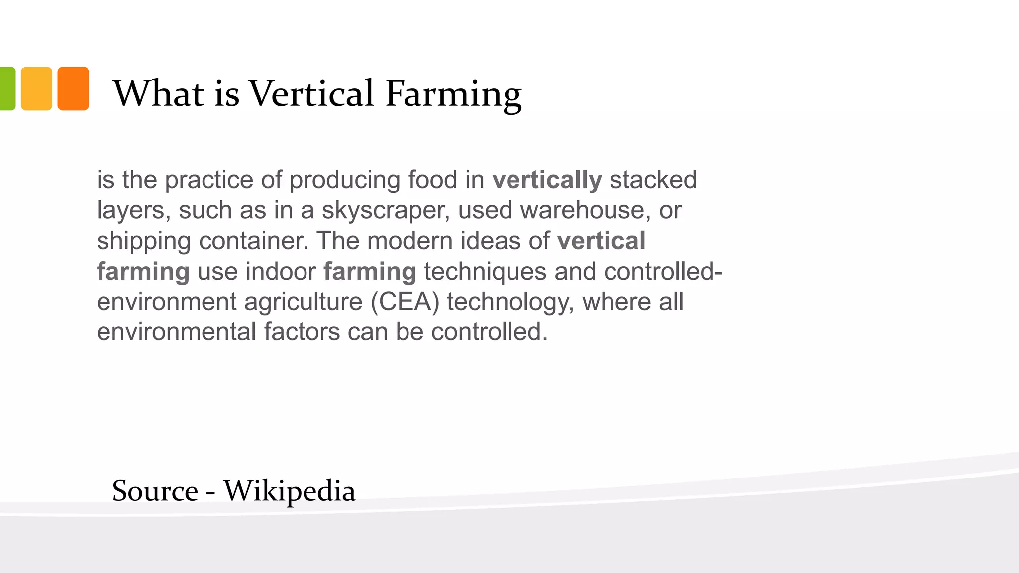 Study – Vertical farming - November 2017 | PPTX