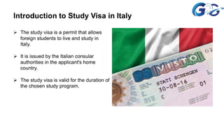 Italy student visa consultants in Hyderabad | PPTX