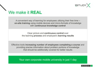 Studyx corporate mobile university | PPT