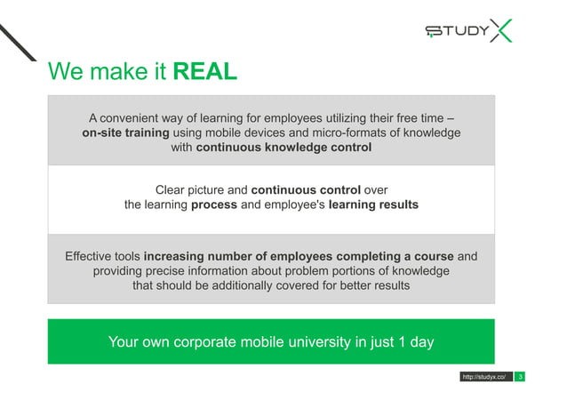 Studyx corporate mobile university | PPT