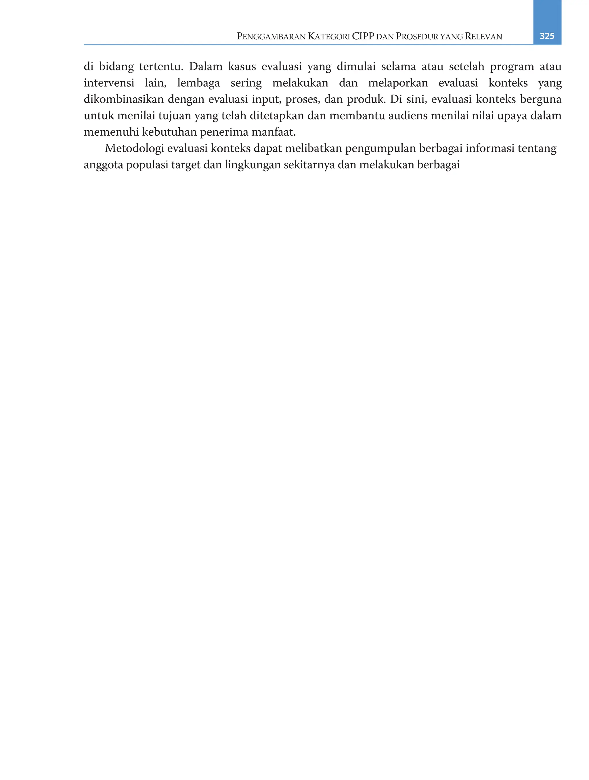 model evaluasi program cipp oleh stufflebeam | PDF