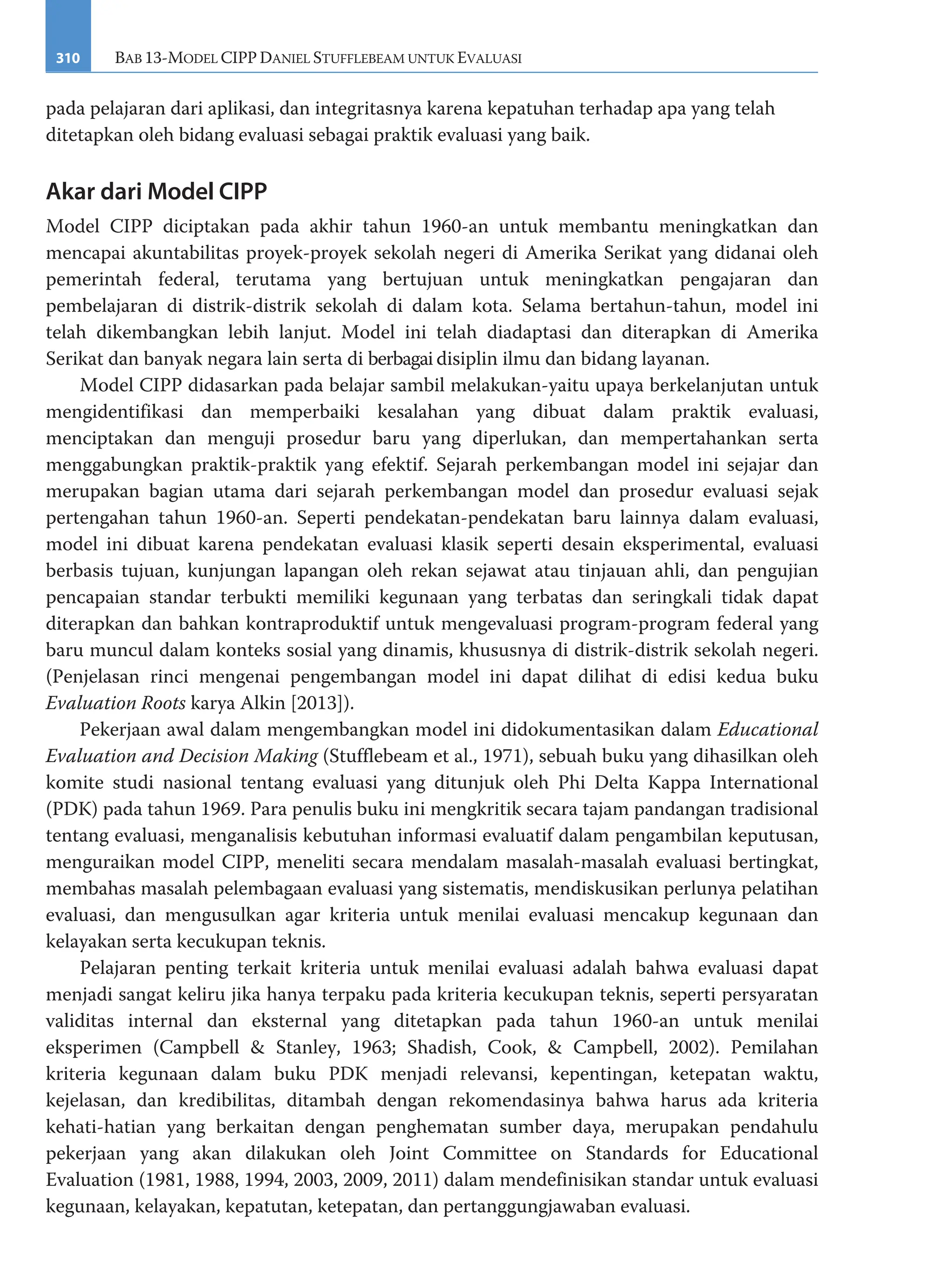model evaluasi program cipp oleh stufflebeam | PDF