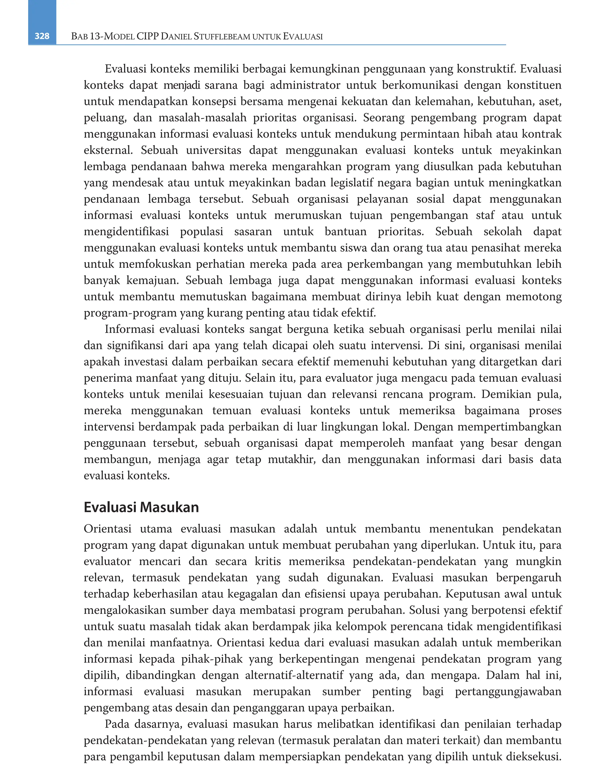 model evaluasi program cipp oleh stufflebeam | PDF