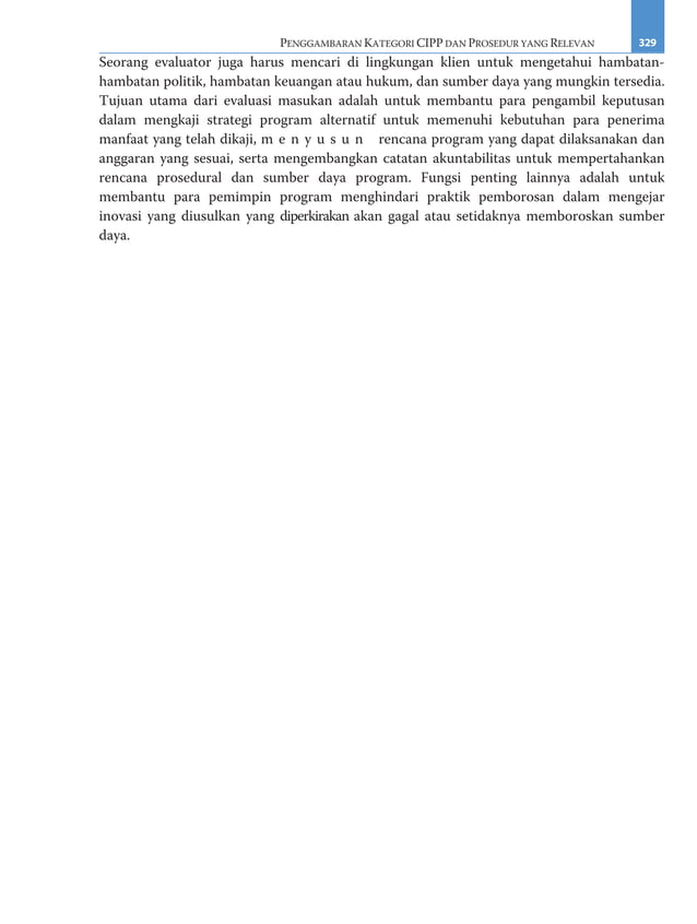 model evaluasi program cipp oleh stufflebeam | PDF