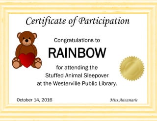 Stuffed Animal Sleepover Scrapbook | PDF