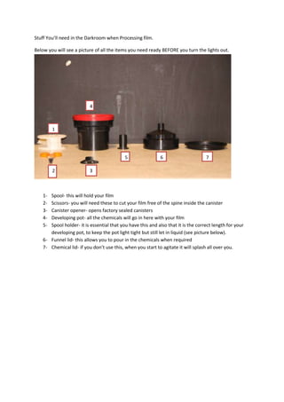 Stuff for film processing | PDF