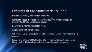 Stuffing and Packing list software | PPTX