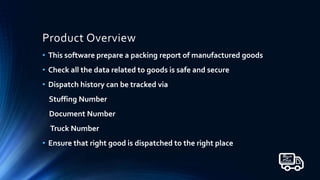 Stuffing and Packing list software | PPTX