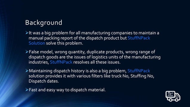 Stuffing and Packing list software | PPT