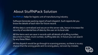 Stuffing and Packing list software | PPTX