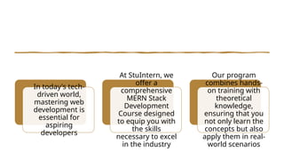 StuIntern's Full Stack Development Training & Internship Mas PPT SLIDES ...