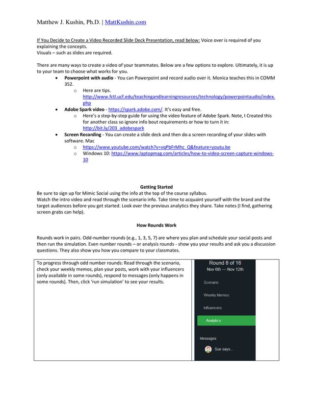 Stukent Mimic Social simulator assignment | PDF | Social Networking | Internet