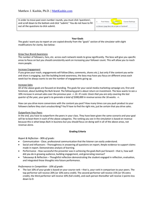 Stukent Mimic Social simulator assignment | PDF | Social Networking | Internet