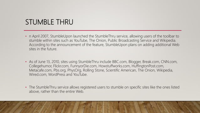 Stumble Upon | PPT