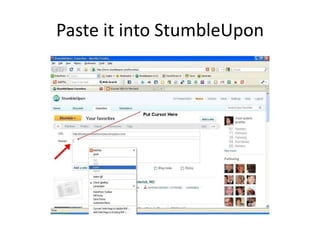 Stumble upon for seo | PPT