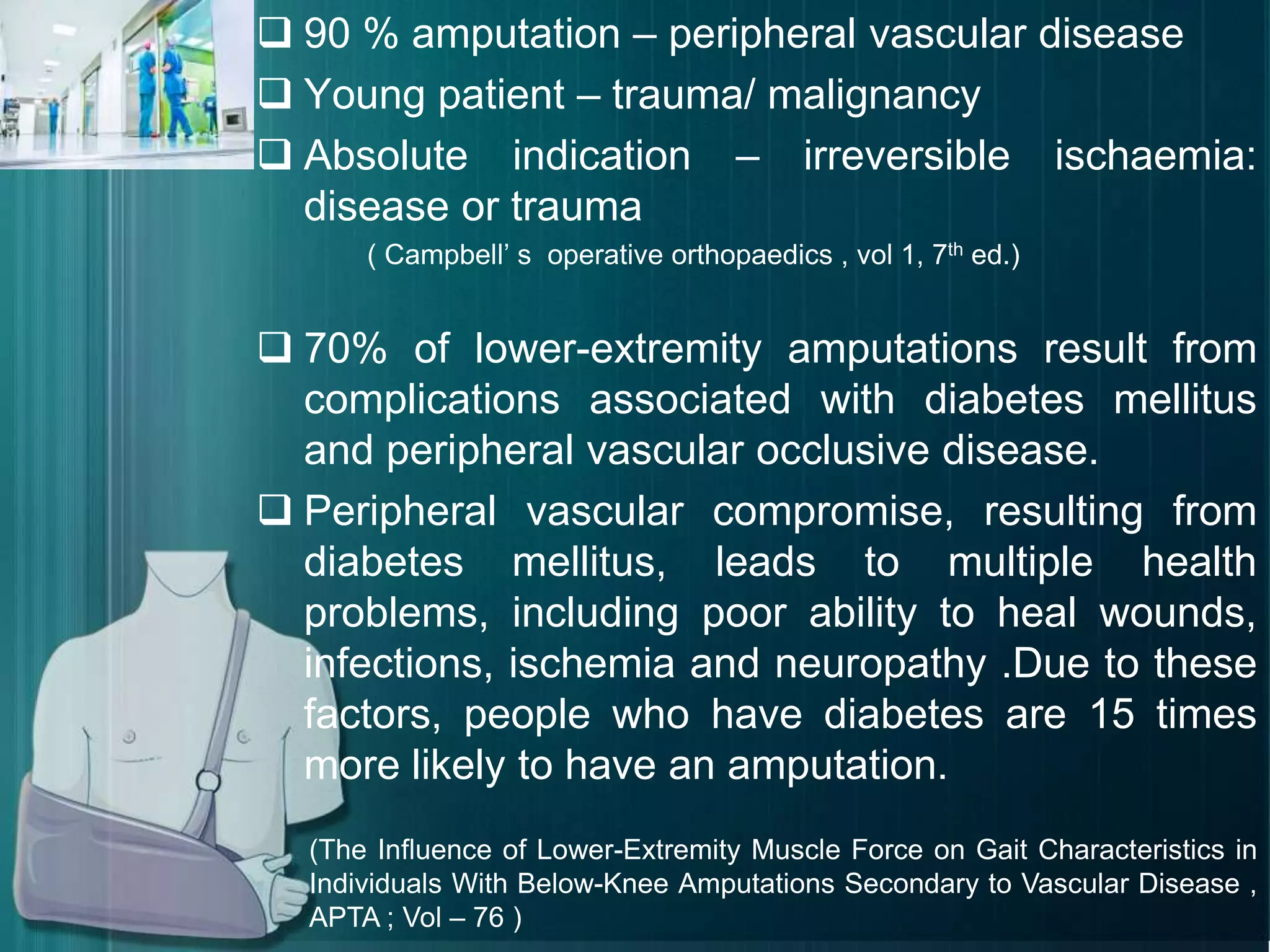 Amputation,Stump care, phantom limb pain and gait training in lower ...