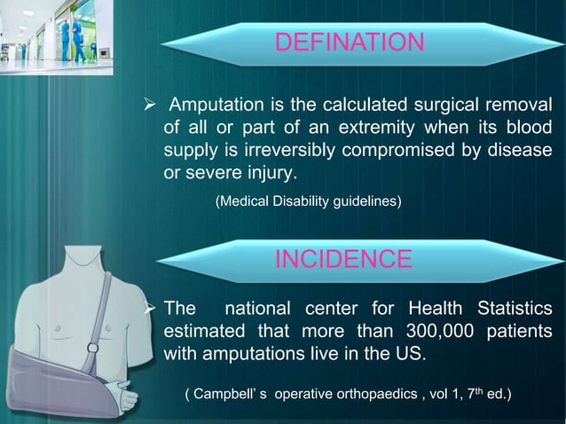 Amputation,Stump care, phantom limb pain and gait training in lower ...