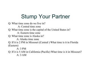 Stump your partner | PPT