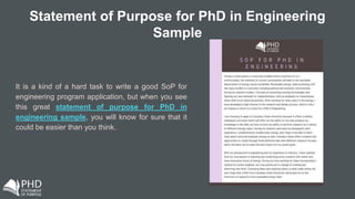 12 Exceptionally Good PhD Statement of Purpose Samples | PPTX