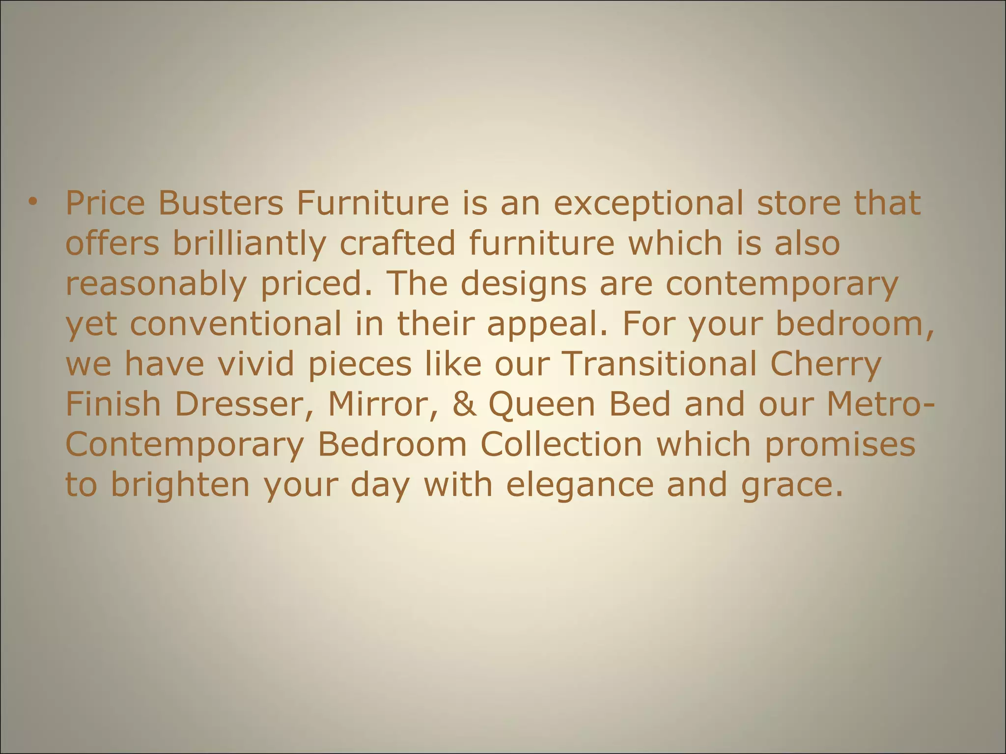Price Busters Furniture | PPT