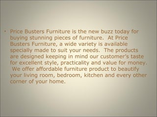 Price Busters Furniture | PPT