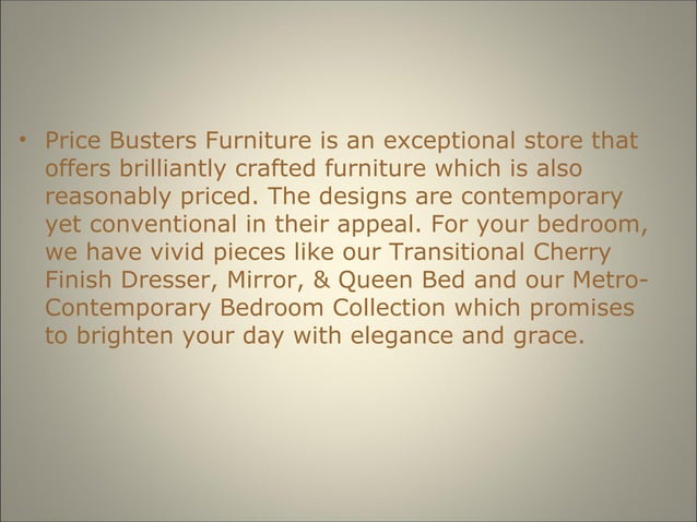 Price Busters Furniture | PPT