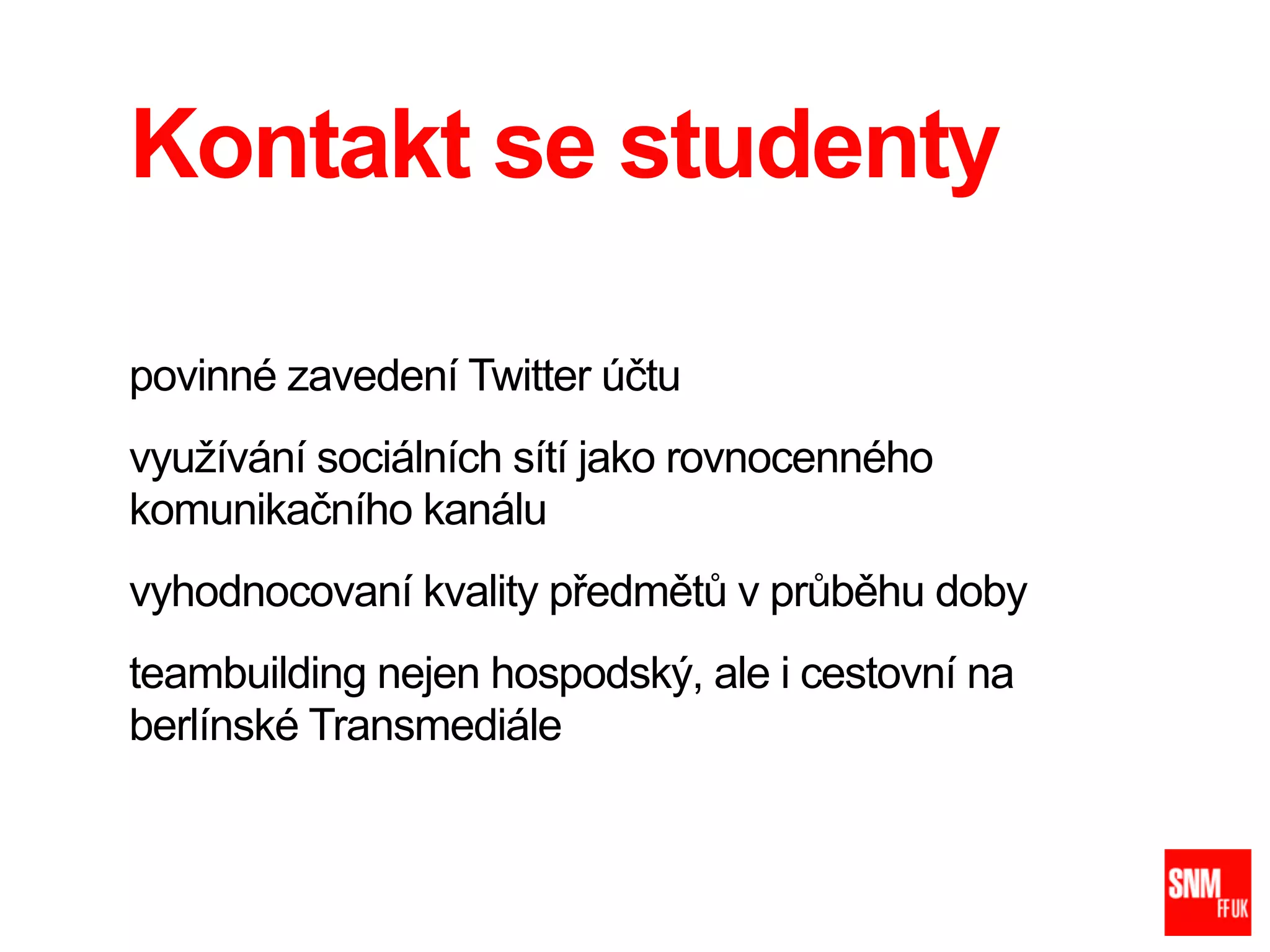 #SNMstudie | PPT