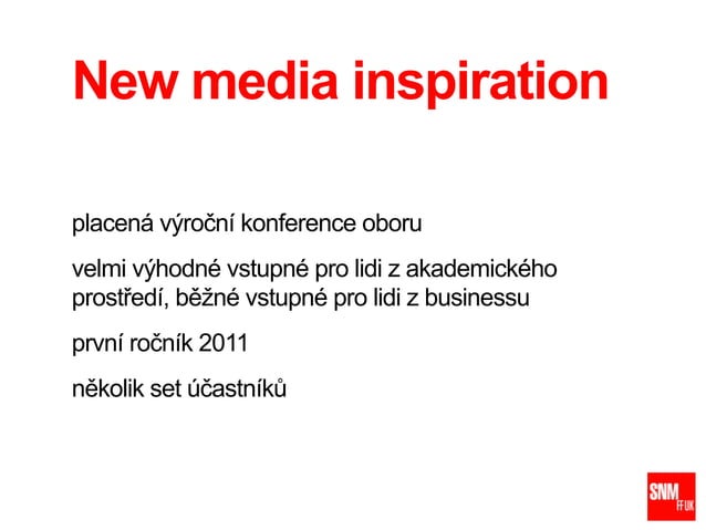#SNMstudie | PPT