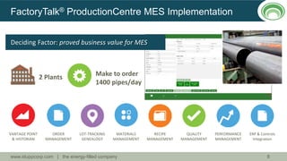 Stupp corporation improved control and gained insight with mes | PPT