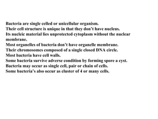 sturcture of bacteria lecture 3[1].pptx | Biological Sciences | Science