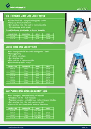 New Range of Sturgo industrial ladders by Backsafe Australia | PDF