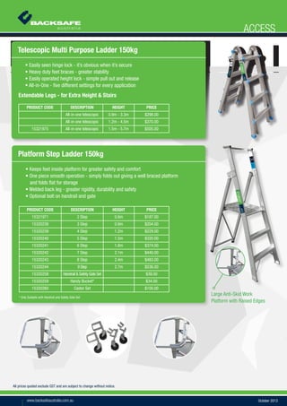 New Range of Sturgo industrial ladders by Backsafe Australia | PDF